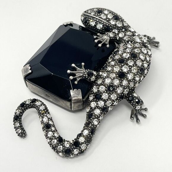 Emporio Armani | Jewelry | Emporioarmani Jeweled Lizard Gecko Large Pin ...